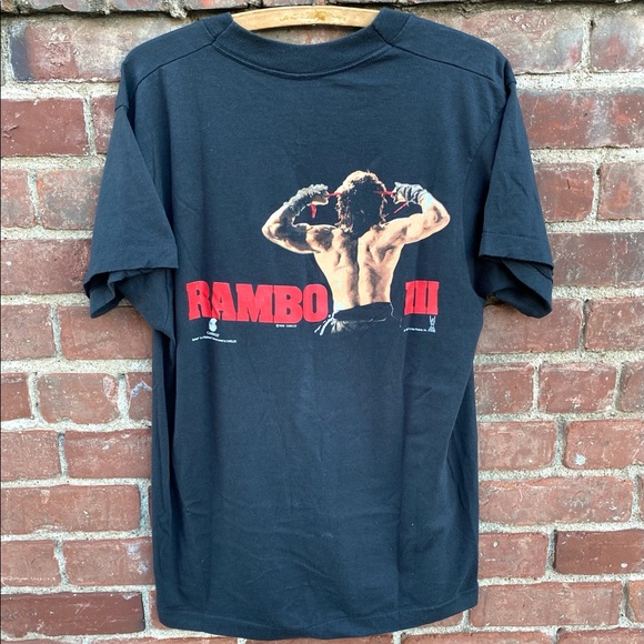 Vintage | Shirts | Vintage Rambo Movie Tee Shirt 8s Large Sylvester ...